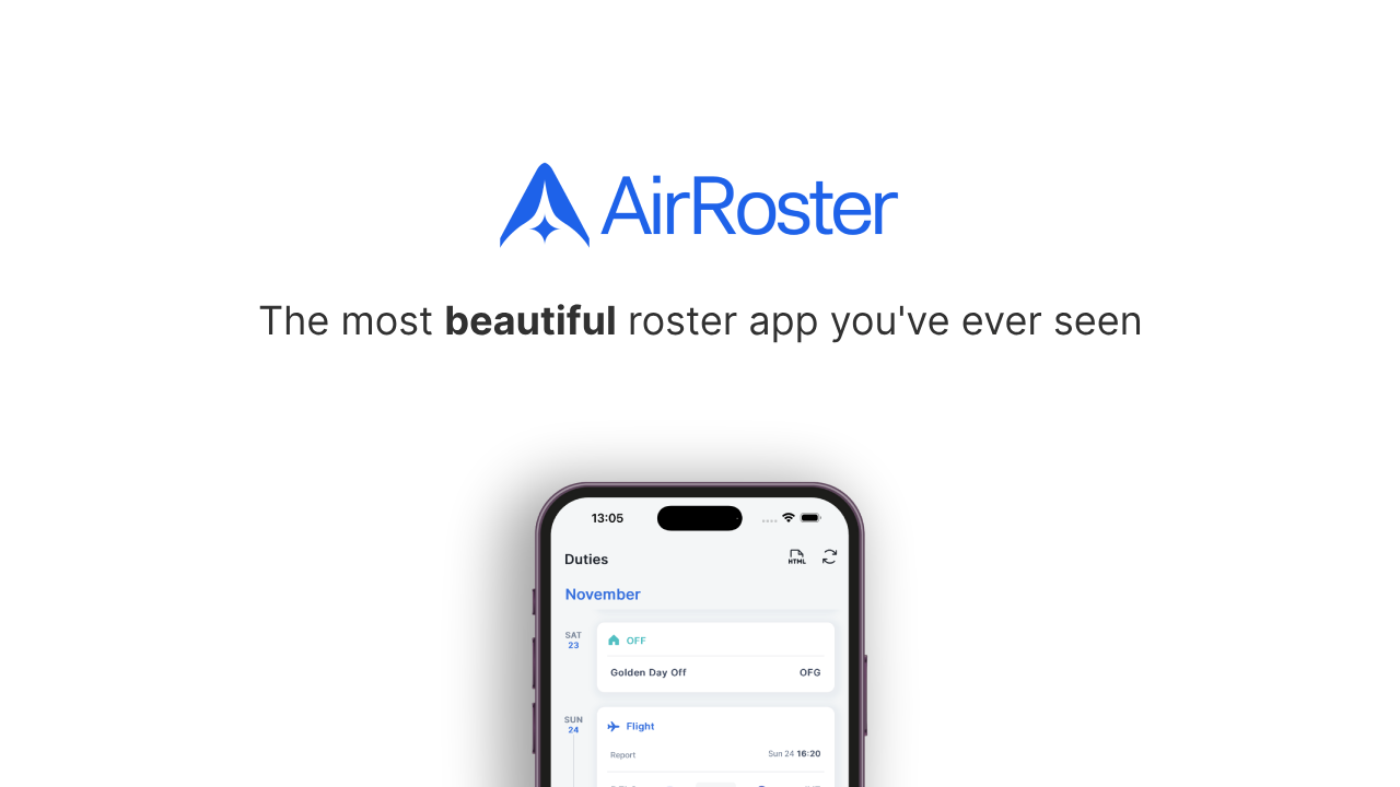 AirRoster - Rosters, simplified